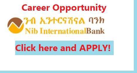 Nib International Bank SC Job vacancy announcement - Sewasew