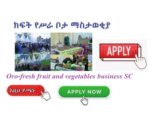 Oro-fresh fruit and vegetables business S.C - Vacancy Announcement ...